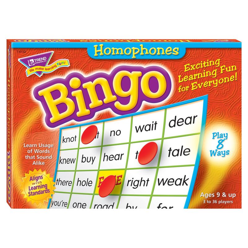 6132 Homophones Bingo Game