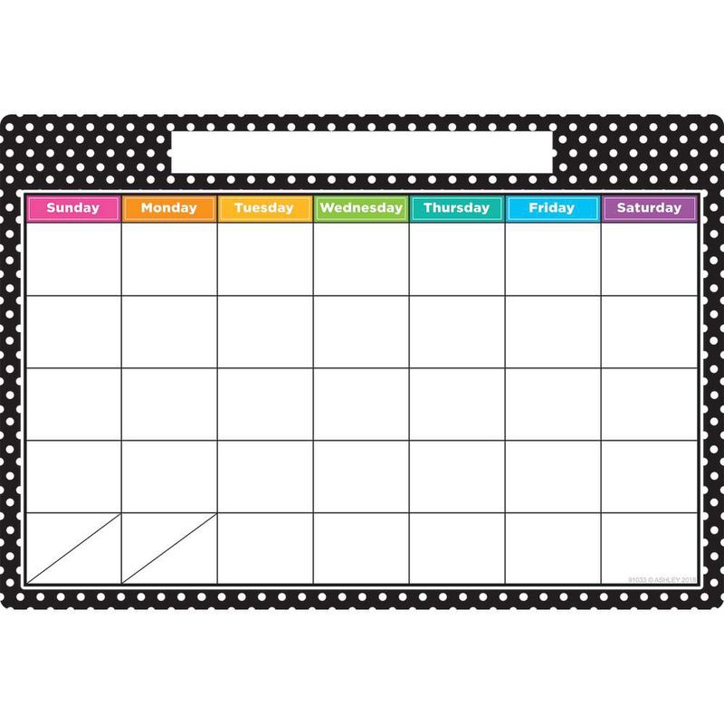 Polka Dots Calendar Poly Chart