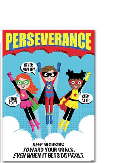 Perseverance Superhero Character Ed Poster