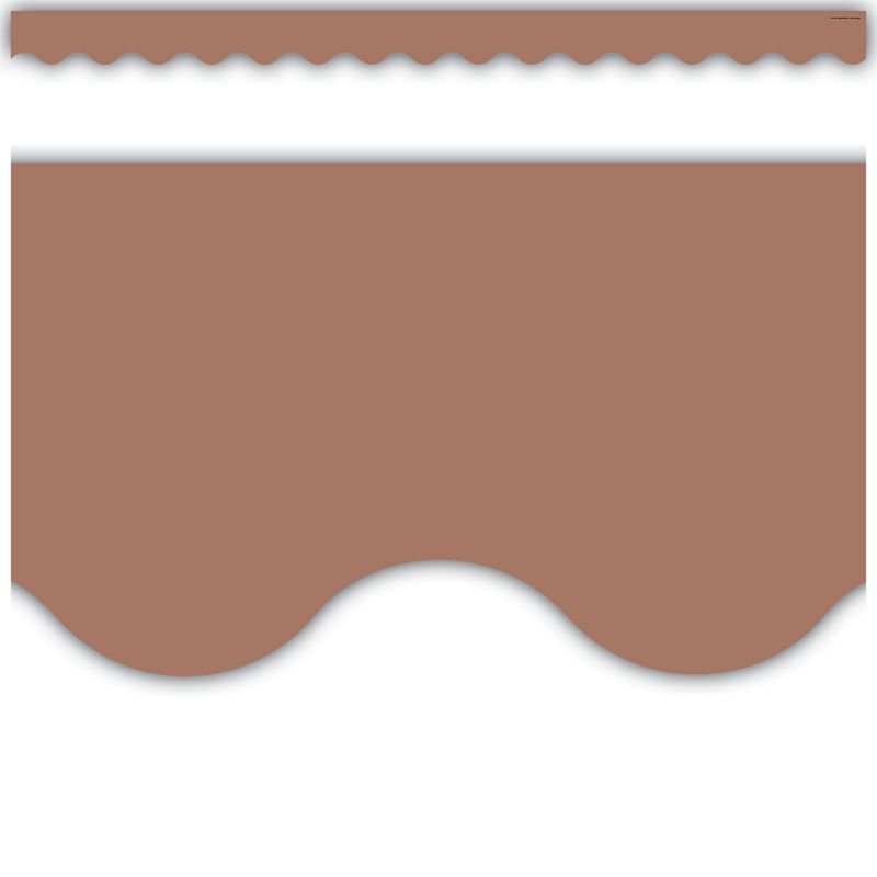 Mocha Scalloped Border Trim