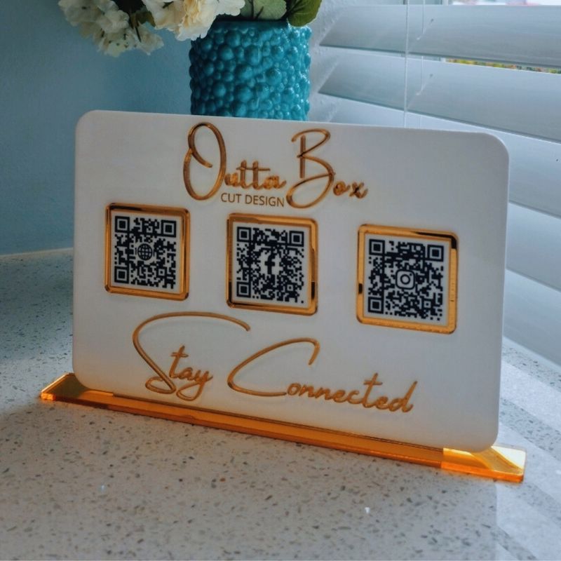 Rectangular QR Code Display Sign