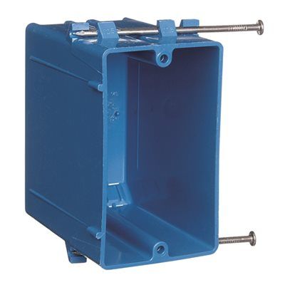 NON METALLIC 1 GANG ZIP BOX BLUE SWITCH BOX