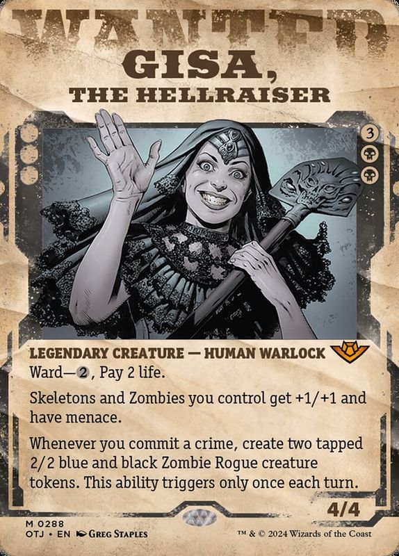 Gisa, the Hellraiser (Wanted Poster) OTJ_288