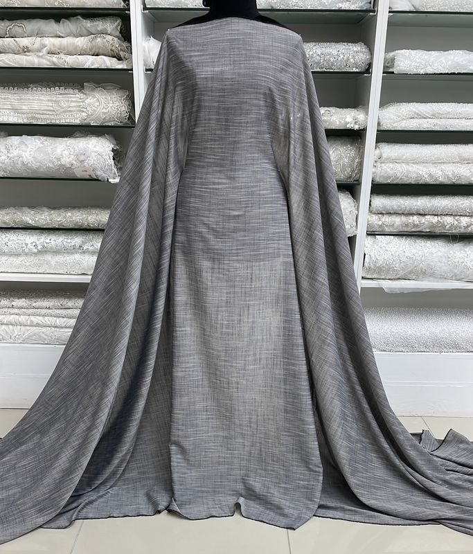 [ COT-CY1368-06 ] COTTON CHECK TEXTURE-150-GREY per Meter