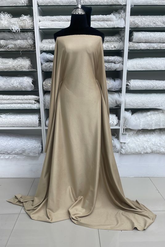 [ KS-E-NGG14-01 ] Suede knit - 150w - Biscuit per Meter