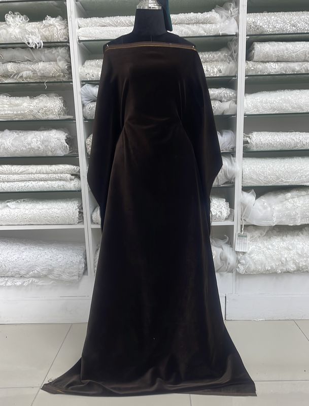 [ VECO-MA-18512 ] Velvet Cotton - 150W - Brown per Meter