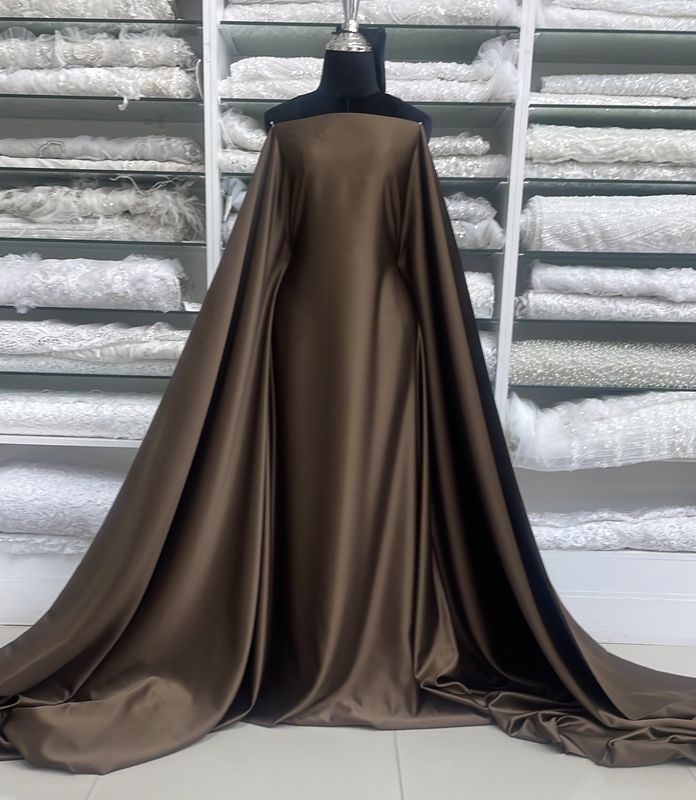 [ VMS-PO-20042-17 ] ValentinoMattSatin-150-CHOCOLATE per Meter