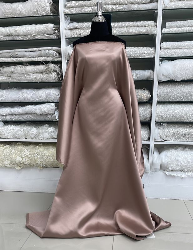 [ 21795 ] Satin Mikado Plain Dyed/150/5g/PINK NUDE per Meter