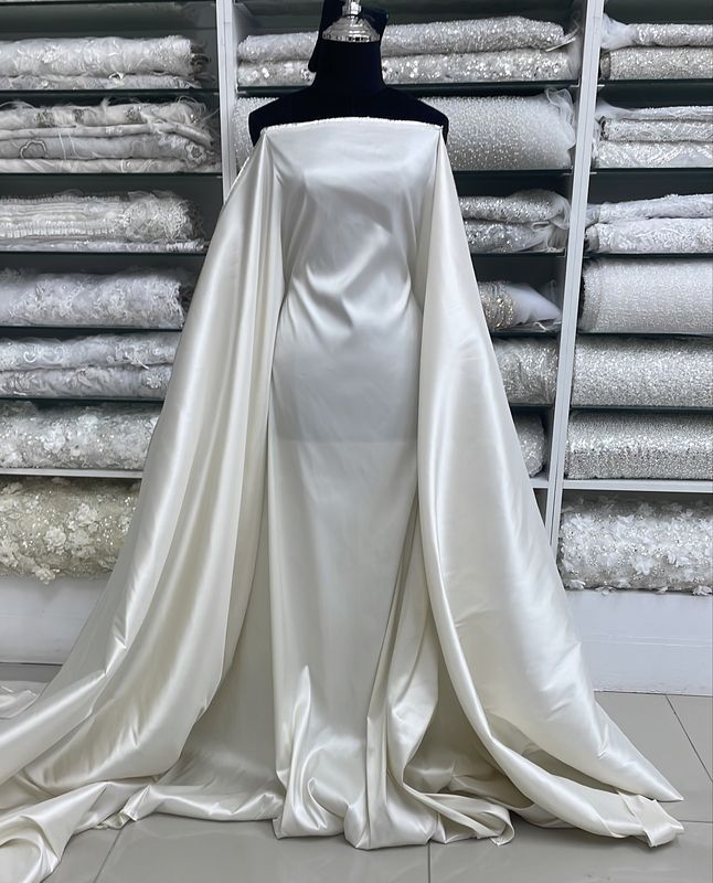 Wedding Dress Fabric [ TAB-ROR-3308NO2 ] Tafetta Bridal 150cm - Ivory ...