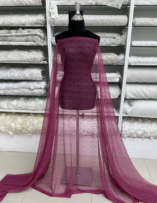 [ TSR-PO-03 ] Tulle Stretch 150w Cerise per Meter