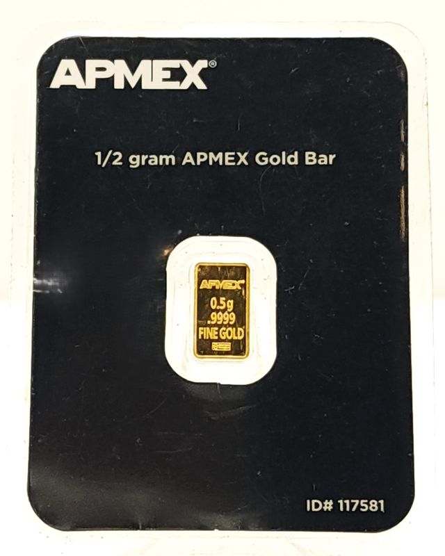 1/2 Gram APMEX Gold Bar