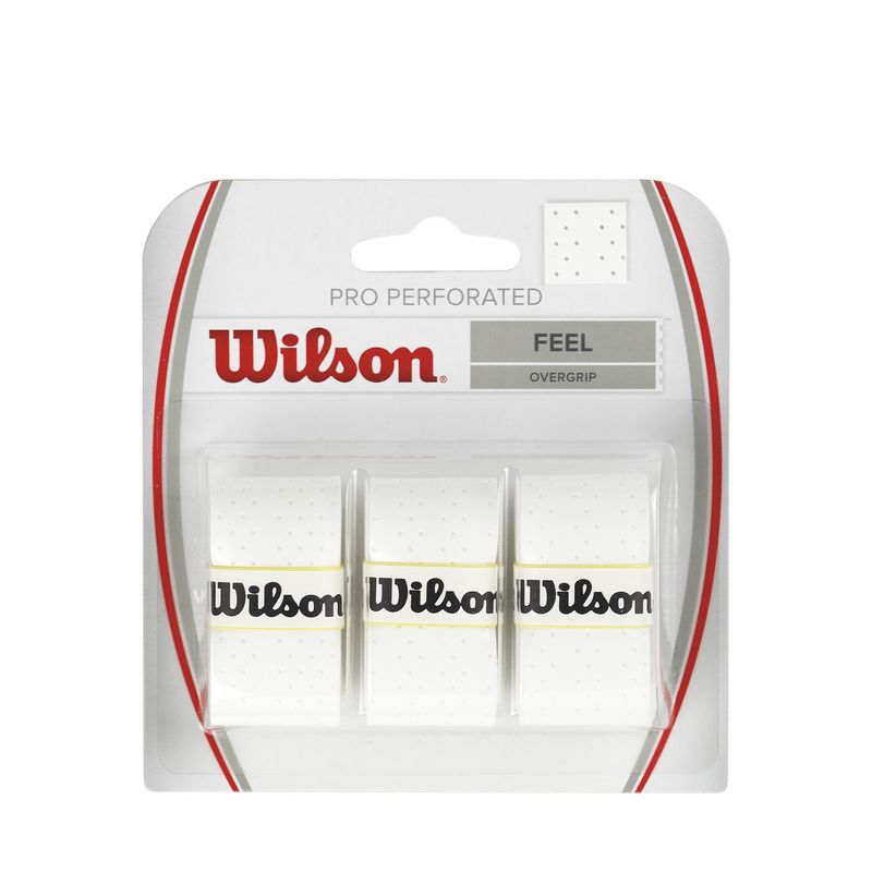 Wilson Pro Overgrip Perforated 3 Pack (White)