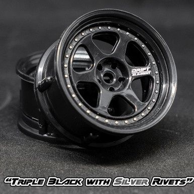 Drift Element II Wheel Set - Triple Black w/ Silver Rivets