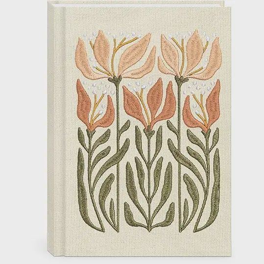 Floral Embroidered Journal