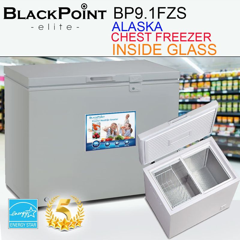 BP9.1FZS-ALASKA FREEZER INSIDE GLASS M SILVER