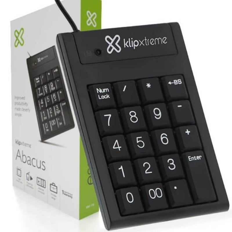 Klip Xtreme KNP-100 Abacus Numeric - Keypad - USB - black