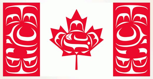 210D Nylon Canadian Indigenious Flag Kit (18x36" Flag, 3' pole)