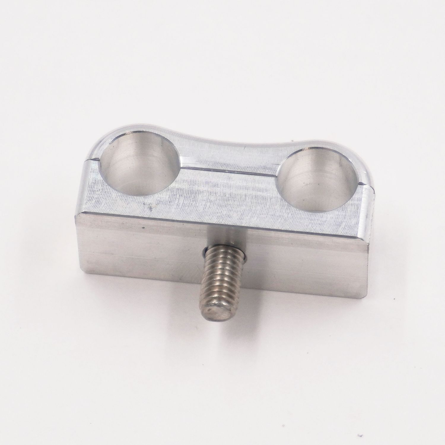 Billet Aluminum Non-Floating Double Line Clamp - .375" x .375" - 8201