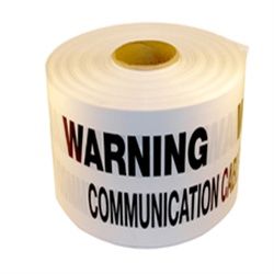 Danger Communications Cable Underground Warning Tape White 100m Roll ...