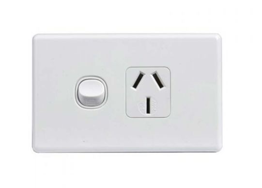 SINGLE GPO 20A WHITE