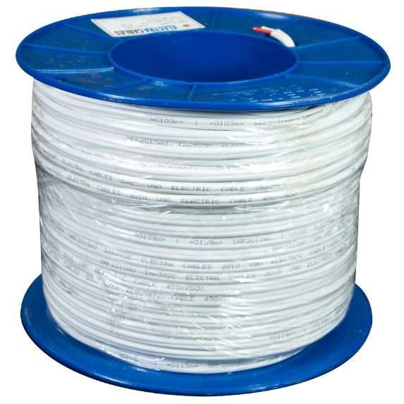 2.5mm Twin Active Red and White Flat TPS 100m Roll SRF2025AV-100WH