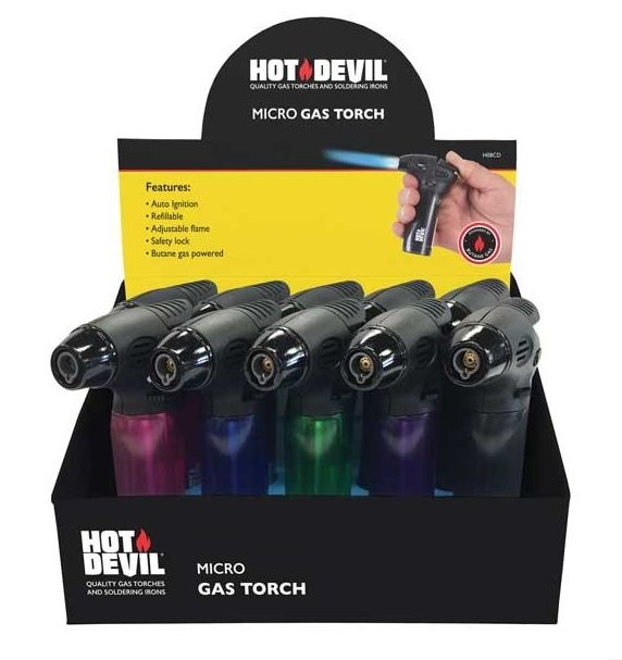 TORCH, MICRO SIZE, BUTANE IN COUNTER DISPLAY