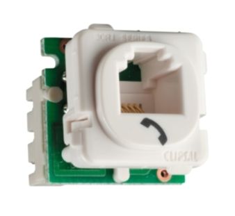CLIPSAL ACTASSI RJ11 MODULAR SOCKET MECH 30RJ64SMT-WE WHITE