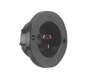 CLIPSAL 435 FLUSH MOUNT INLET SOCKET 3 PIN 10A BLACK FACE