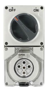 CLIPSAL 5 PIN 10A COMBINATION SWITCHED SOCKET OUTLET 56 SERIES 56C510