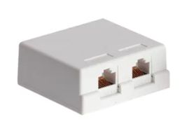 CAT6 DUAL 2 WAY SURFACE MOUNT BOX RJ45 SMBC62