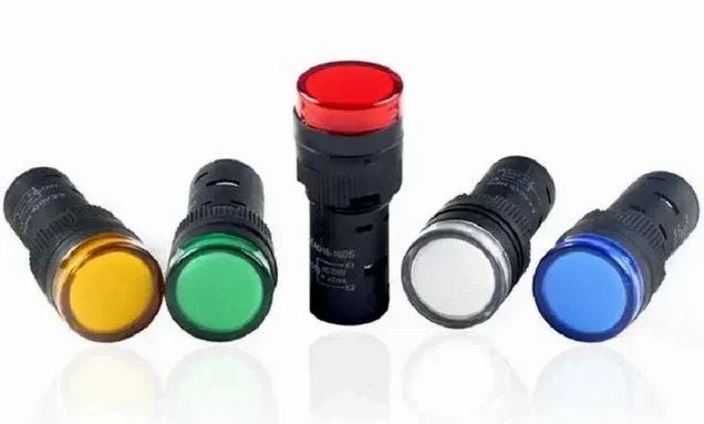 YELLOW CONTROL PANEL INDICATOR LED LIGHTS 22MM HOLE SIZE 230VAC