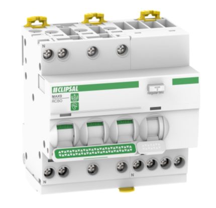 3 POLE RCBO 16A CLIPSAL MAX9 SERIES CLIMX9R3516