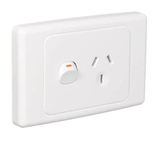 CLIPSAL 2000 SERIES SINGLE GPO 10A WHITE 2015-WE