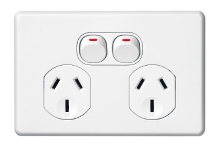 SLIMLINE SC2000 SERIES DOUBLE GPO POWERPOINT 10A SC2025