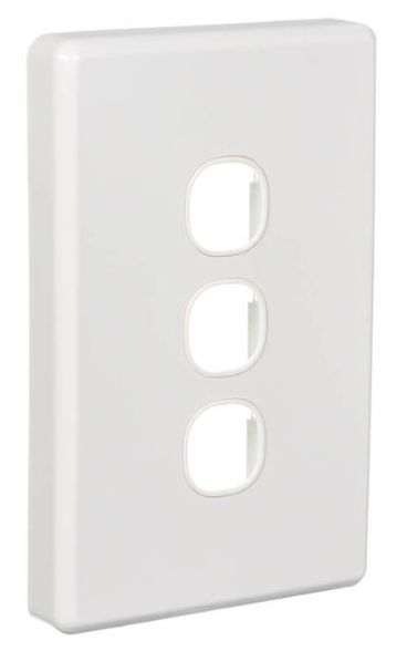 Clipsal Classic C2000 3 Gang Grind and Plate White C2033VH