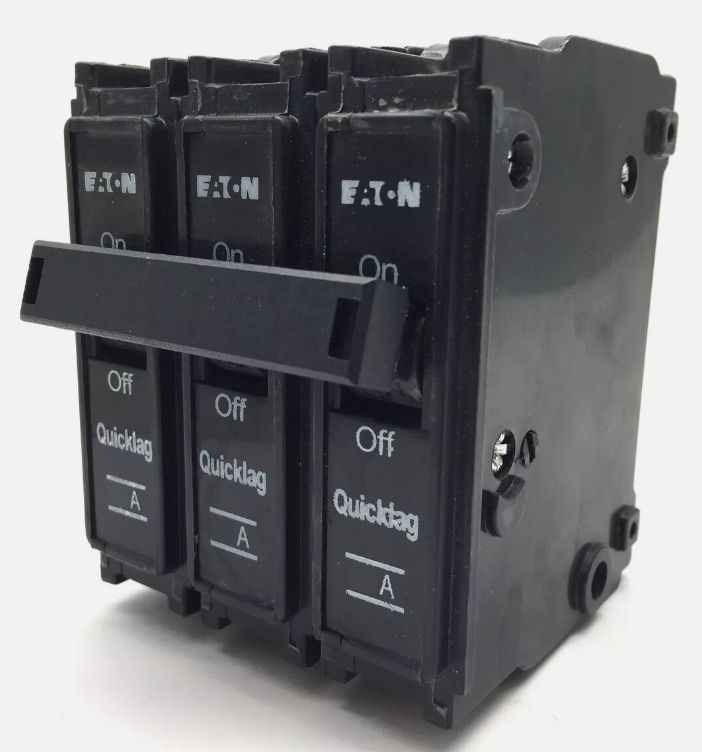 8A EATON QUICKLAG BREAKER 3 POLE MCB 6kA