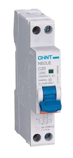 1 Pole 16A RCBO 1P+N 30mA C Curve 4.5kA Type A NB2LE 266912