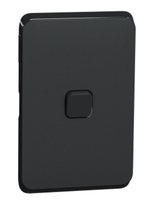 Clipsal Iconic 1 Gang switch skin cover Extra Black 3041C-XB