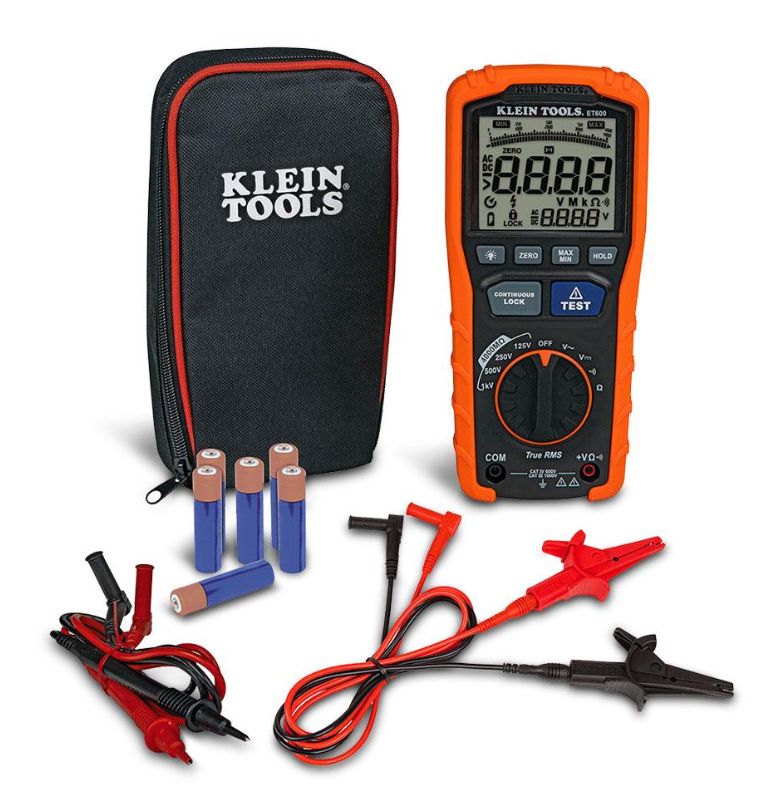 Klein ET600 Digital Insulation Resistance Tester with Multimeter Functions