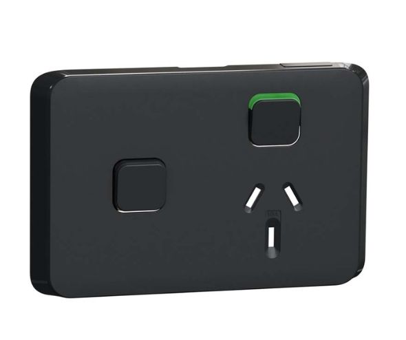 Clipsal Iconic 10A Single Power point extra switch Cover Plate Extra ...