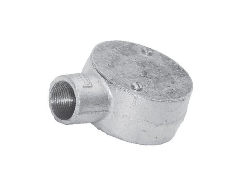 25mm Threaded 1 Way Metal Galvanised Cast Iron Conduit Junction Box M ...