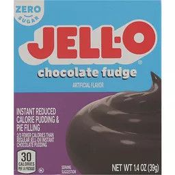 JELLO CHOCOLATE FUDGE PUDDING ZERO SUGAR