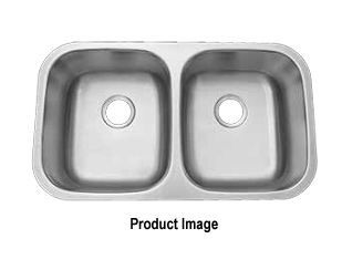 **Free** 50-50 Split Stamped Stainless Steel Sink