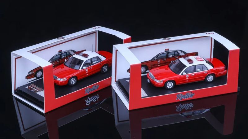 SET OF 2 - 1/64 Los Angeles Fire Department (LAFD) EMS 11 AND EMS 12 ...