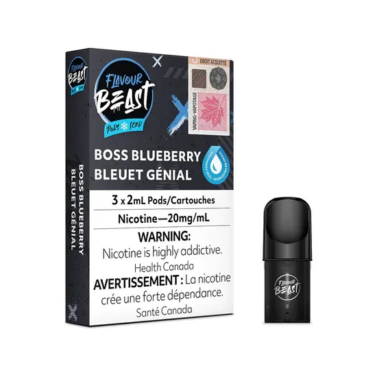 STLTH Compatible Flavour Beast Boss Bluueberry Iced Vape Pods