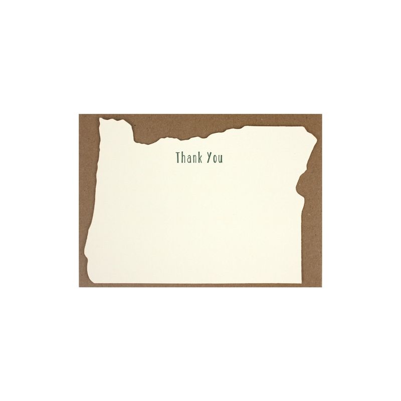 Oregon Thank You Letterpress Card