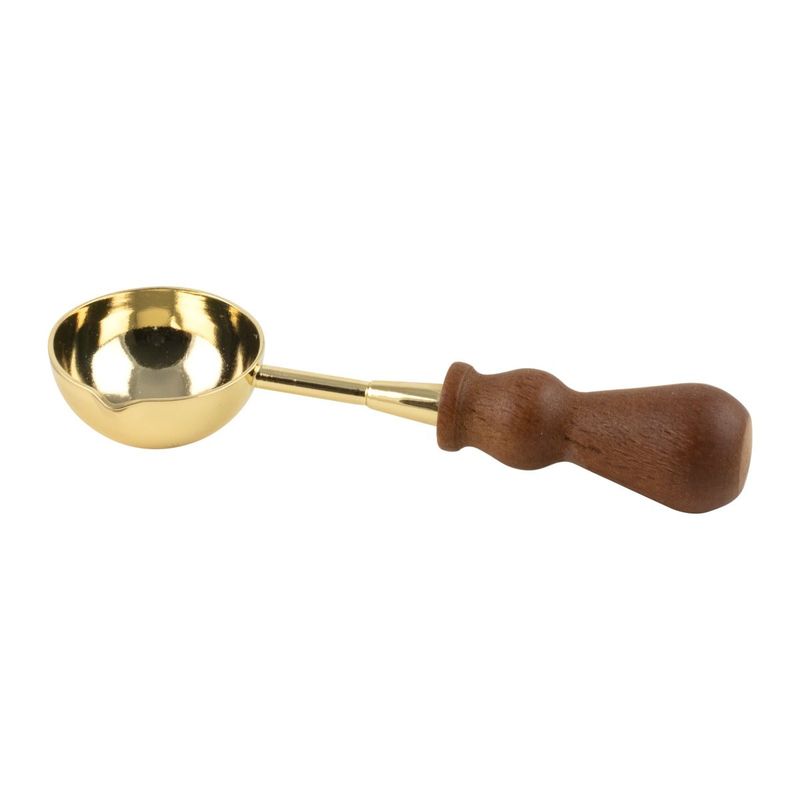 Natural Wood Handle Brown Spoon