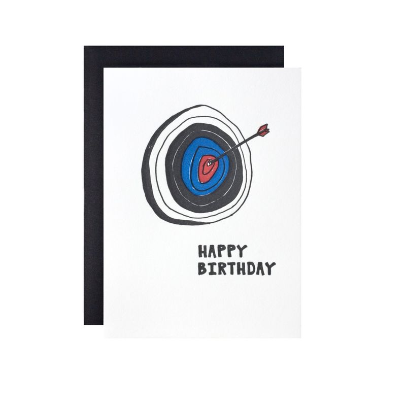 Archery Birthday Target Letterpress Card