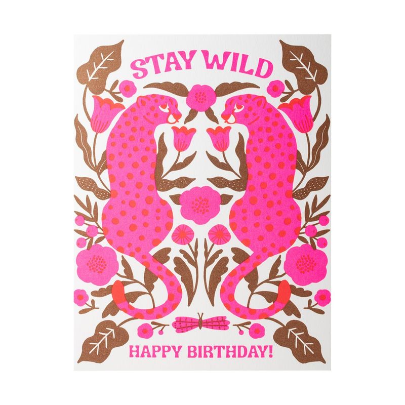 Stay Wild Birthday Letterpress Card