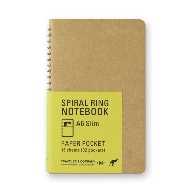 Spiral Notebook A6 Slim Paper Pocket